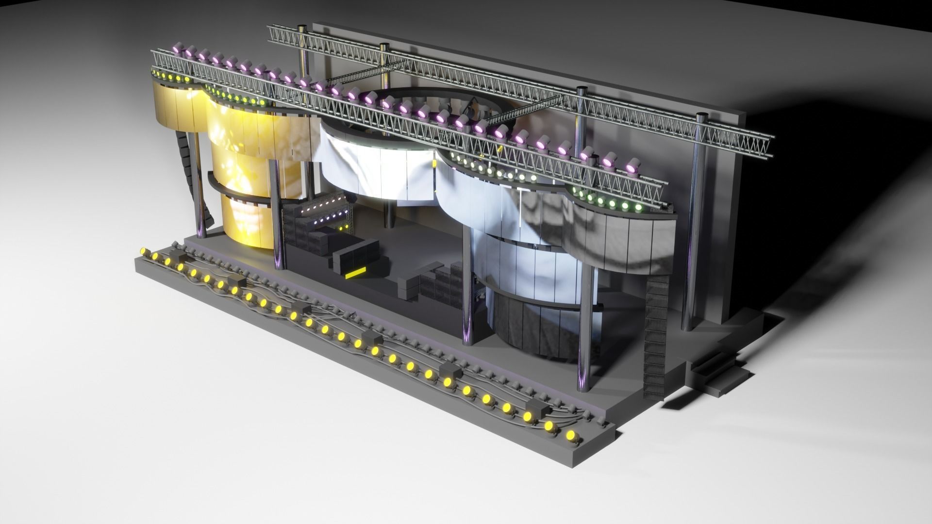 Concert Stage 2 3D model rigged | CGTrader