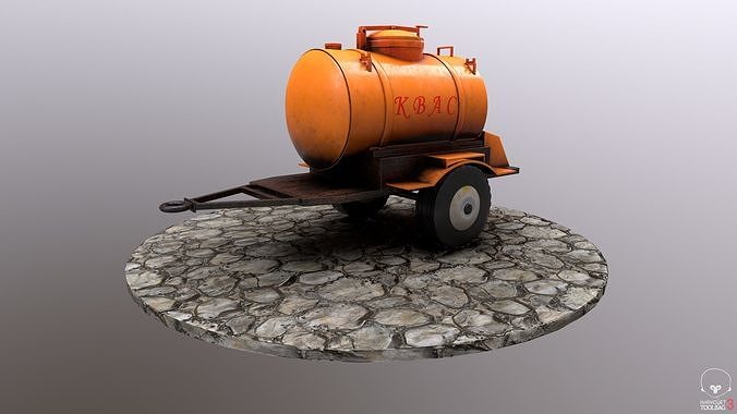 3D model Trailer with kvass VR / AR / low-poly | CGTrader
