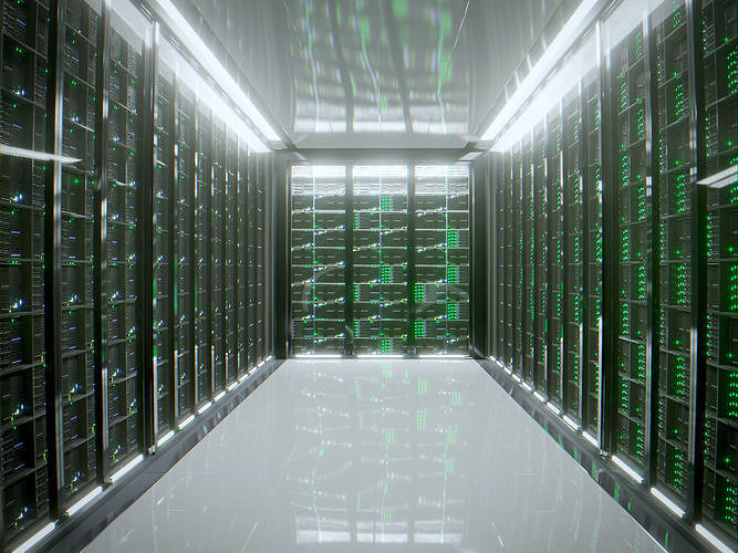 3D model Server room VR / AR / low-poly | CGTrader