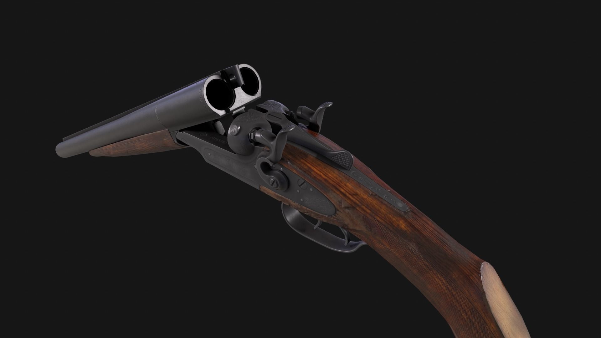 3D model Sawn-off shotgun Double Barrel 12 gauge TOZ-63 VR / AR / low ...