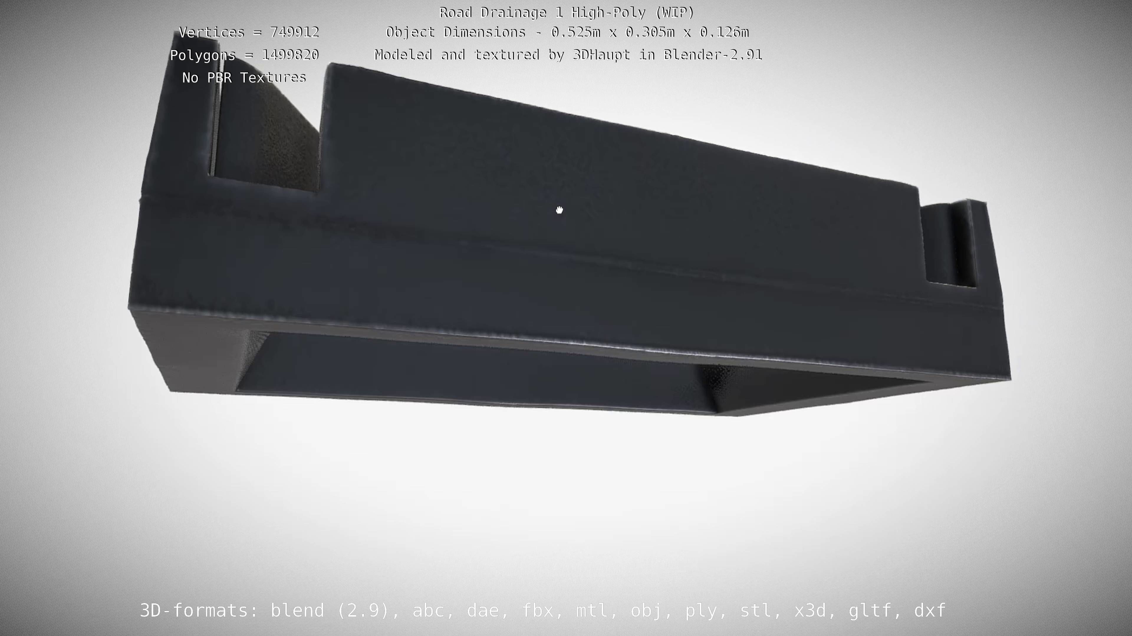 Road Drainage 1 High-Poly WIP 3D model | CGTrader