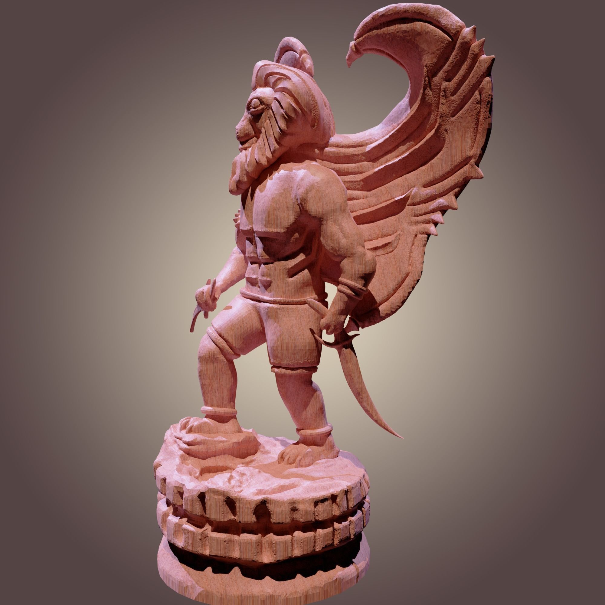 lion God 3D model 3D printable | CGTrader