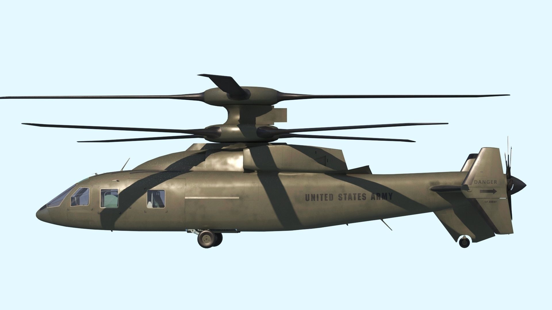 3D model Sikorsky Boeing SB 1 Defiant helicopter VR / AR / low-poly ...