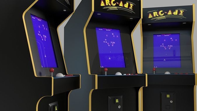 Deluxe Classic Upright Arcade with Trackball 3D model | CGTrader