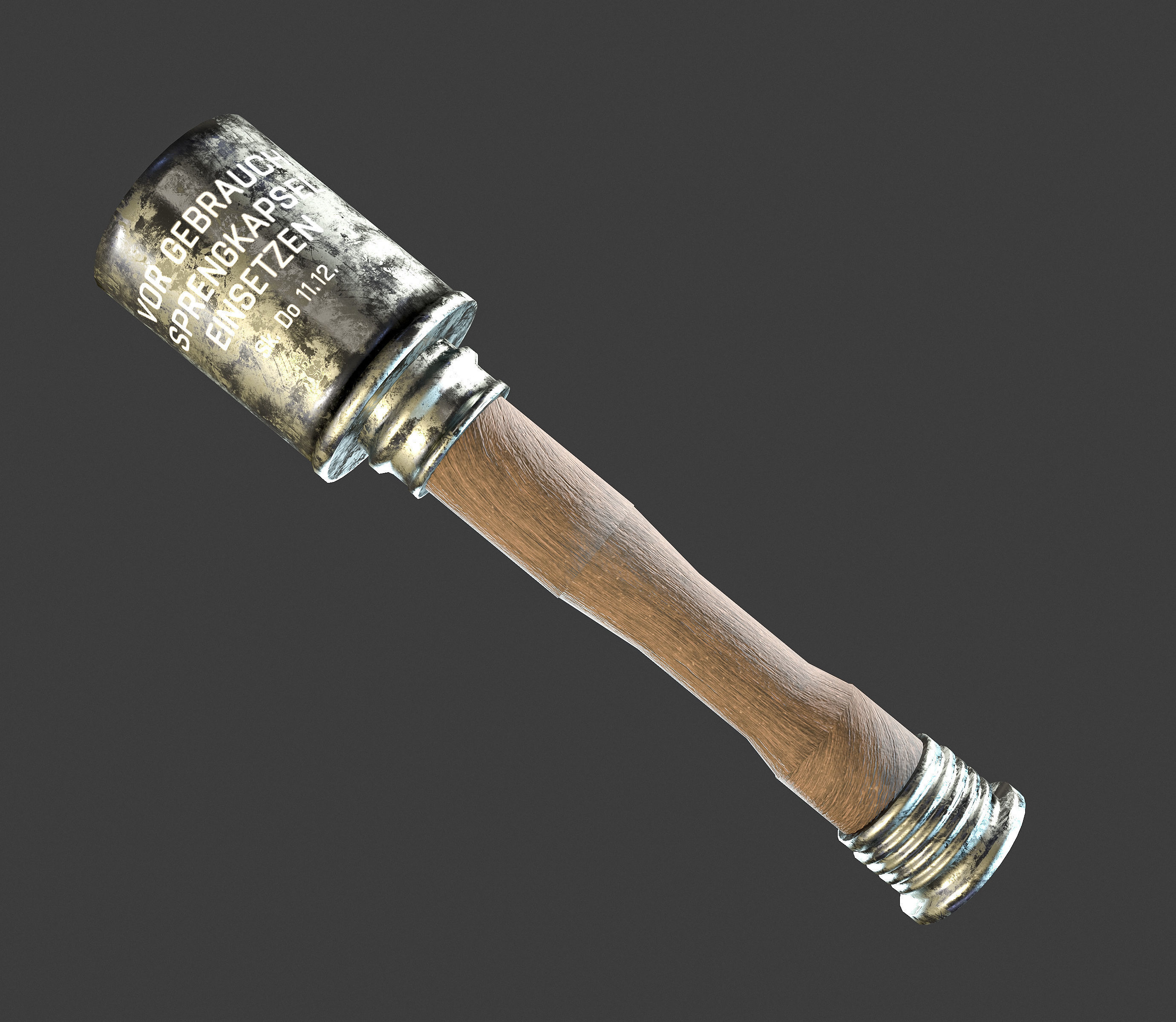 German World War One Hand Grenade 3D asset | CGTrader