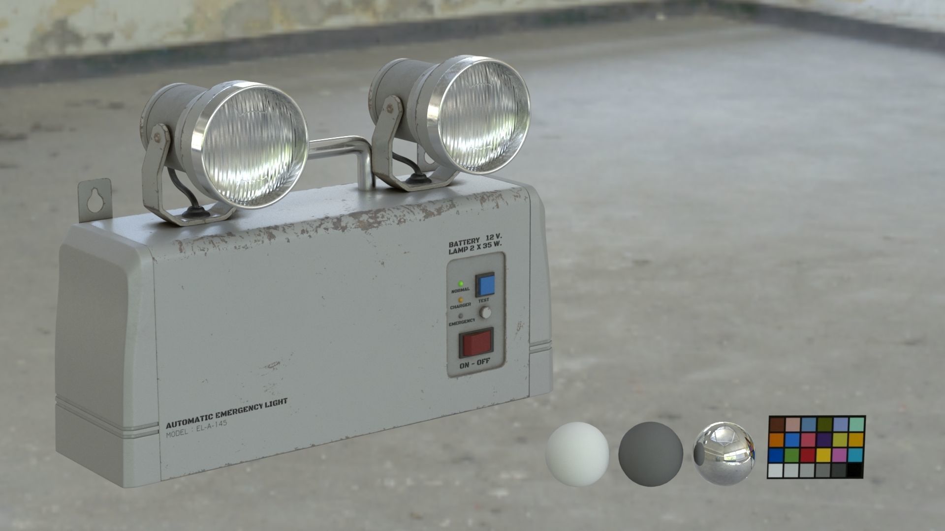 Old Emergency Light 3D model | CGTrader