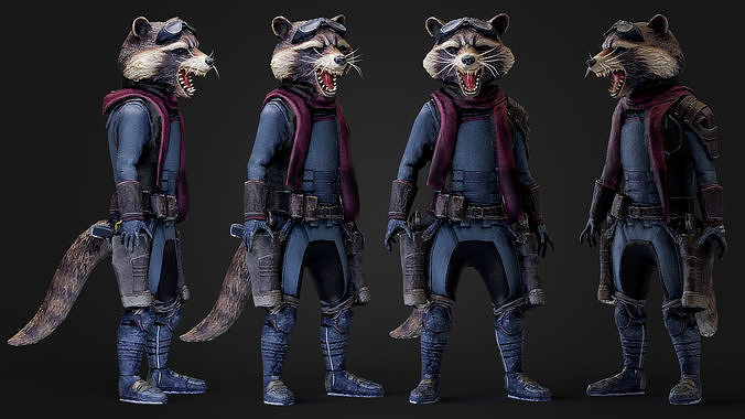 3D model Rocket Racoon 3d model Scan VR / AR / low-poly | CGTrader