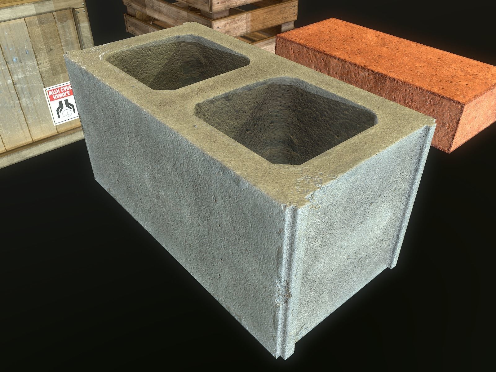 3D model box bricks props VR / AR / low-poly | CGTrader