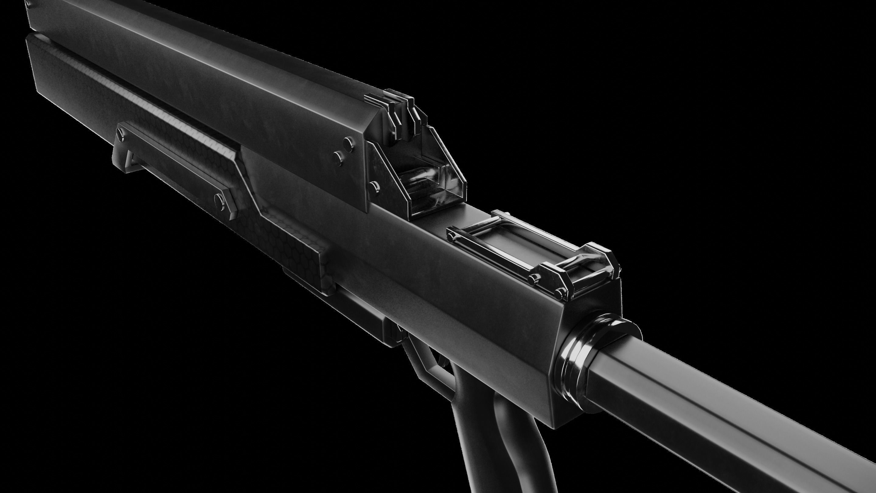 Futuristic Gun 3D model | CGTrader