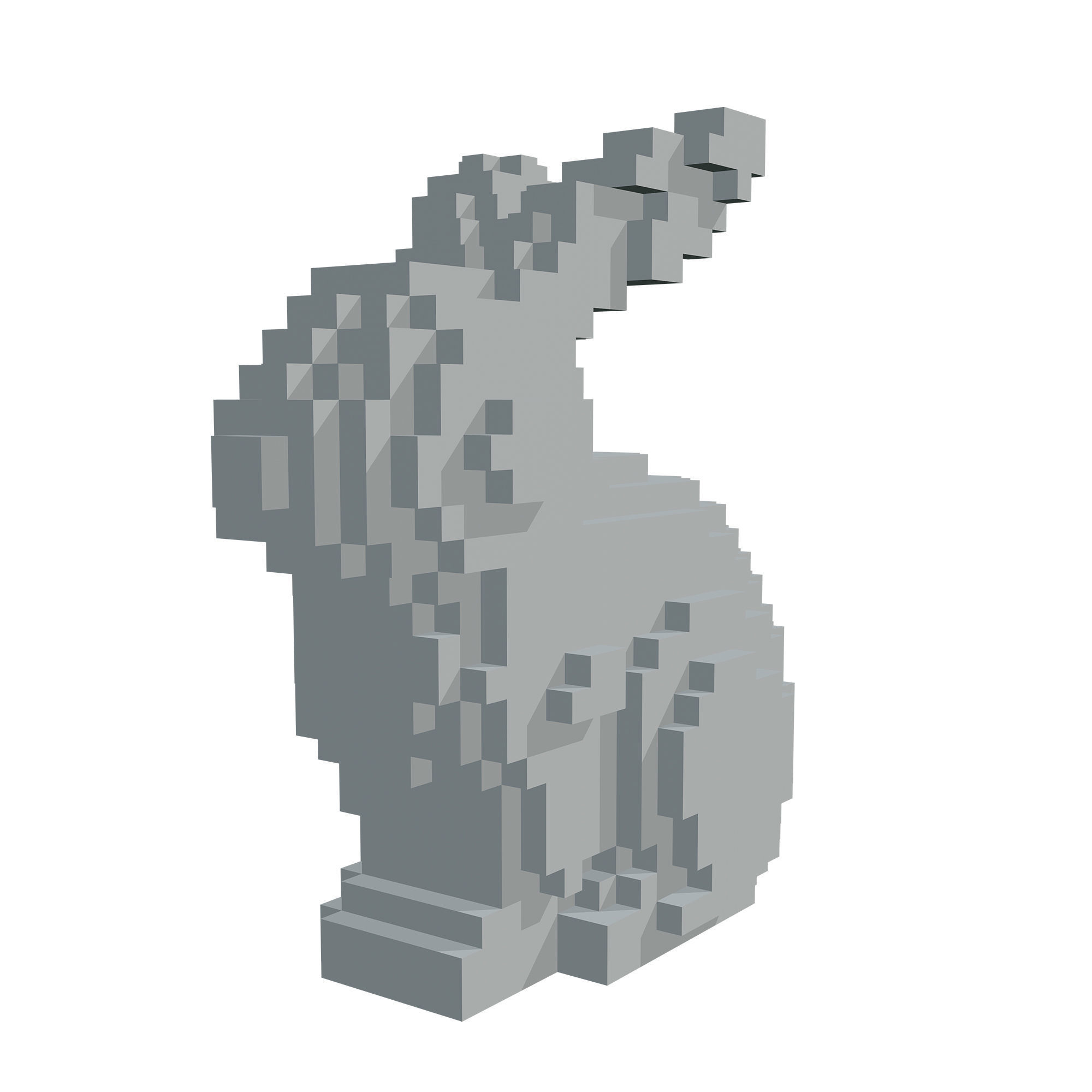 3D model Pixel Rabbit VR / AR / low-poly | CGTrader