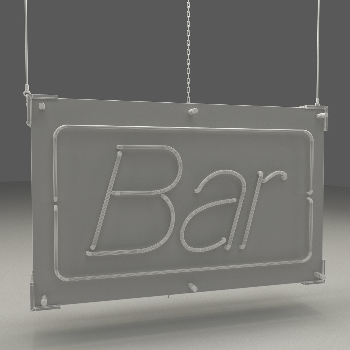Neon sign 3D model | CGTrader