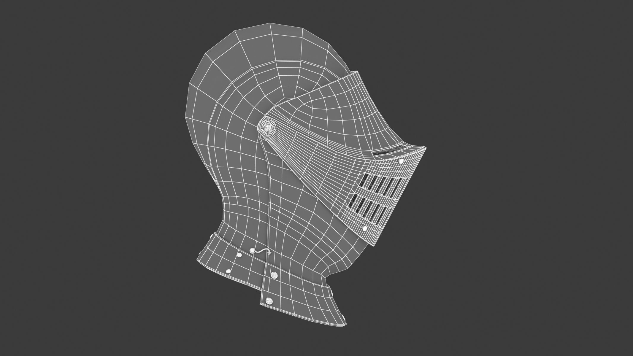 Medieval Knight Armet Helmet 3D model | CGTrader