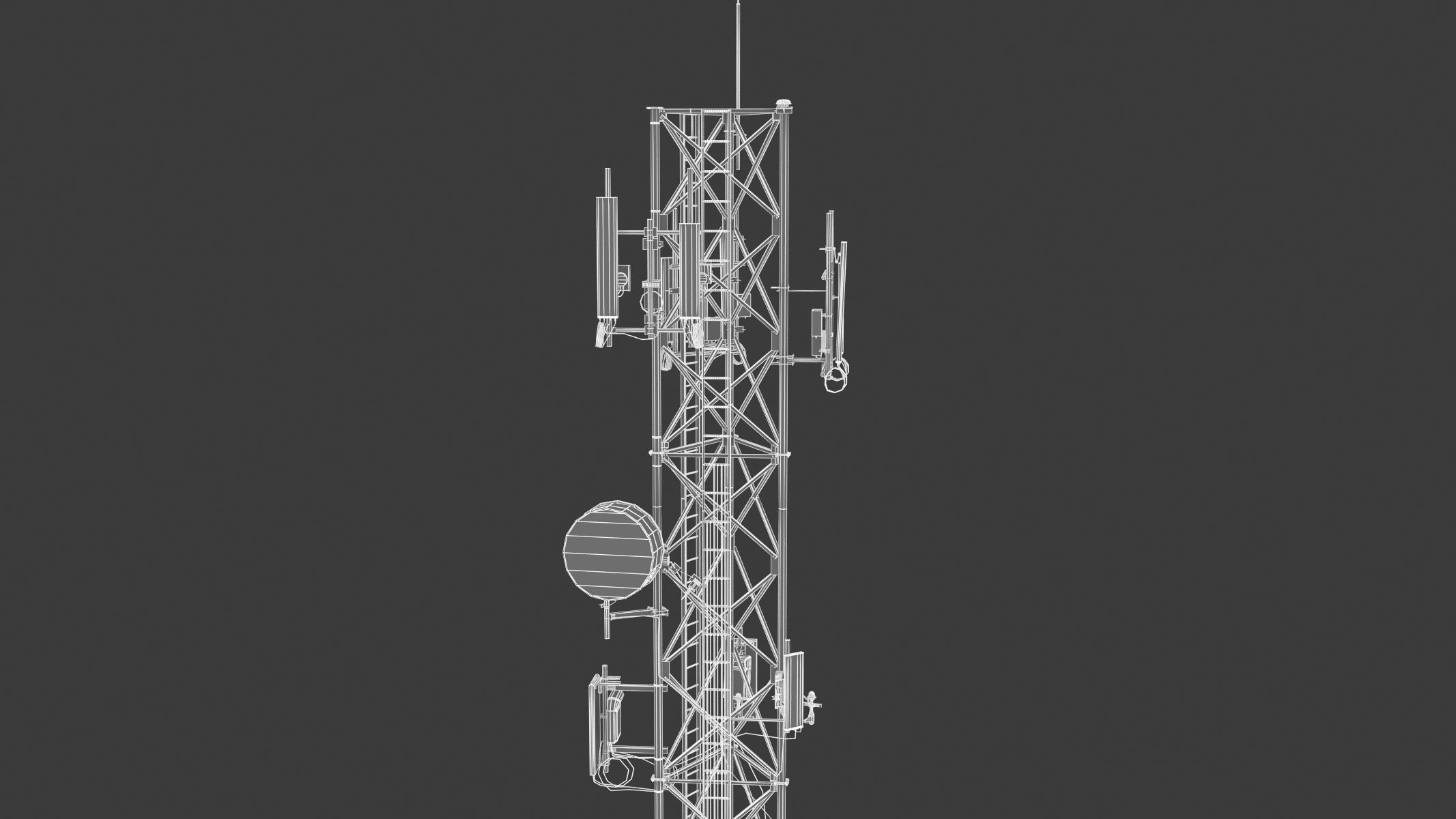 3D model Telecommunication Tower 03 VR / AR / low-poly | CGTrader