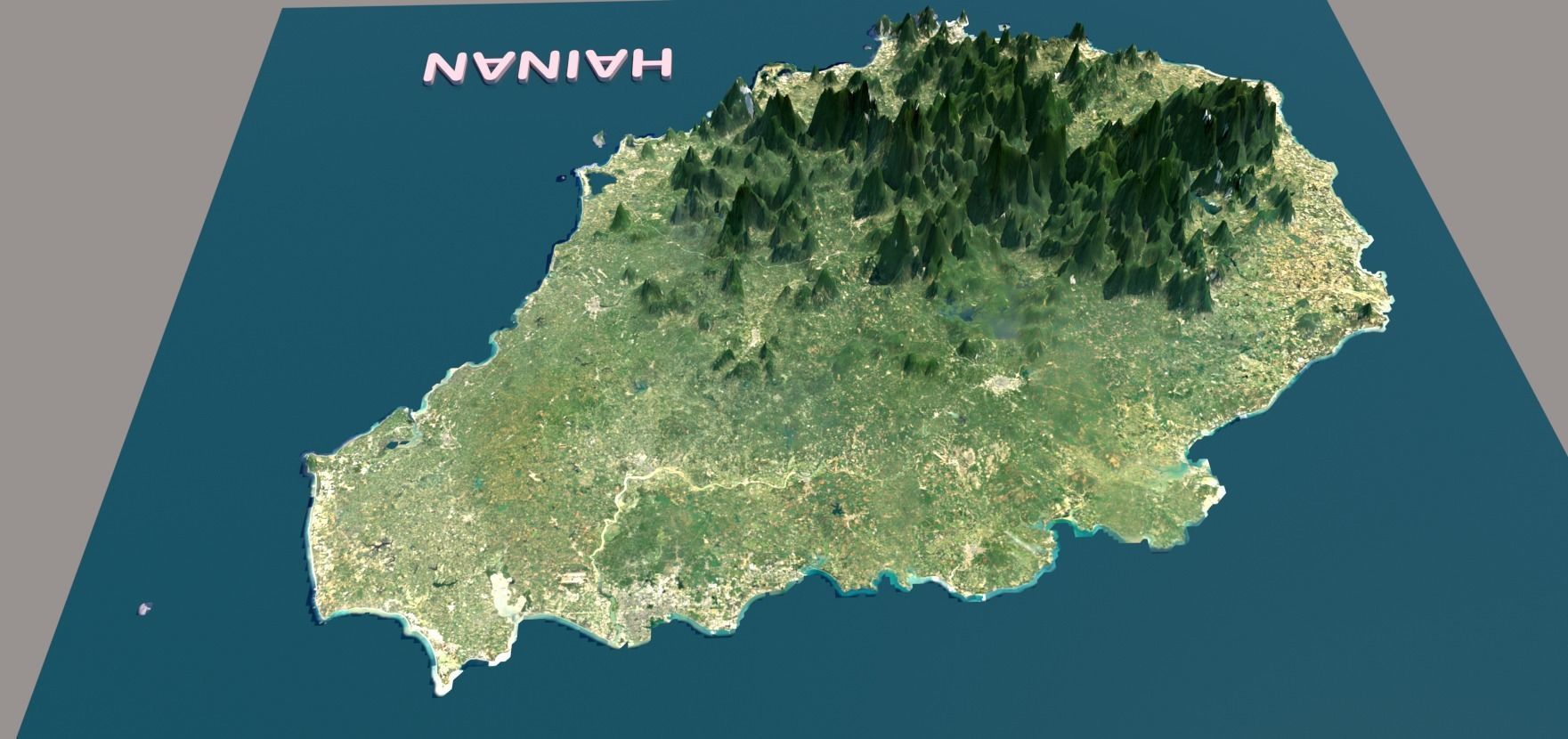 Hainan island 3D Terrain Digital Elevation Model 3D model | CGTrader