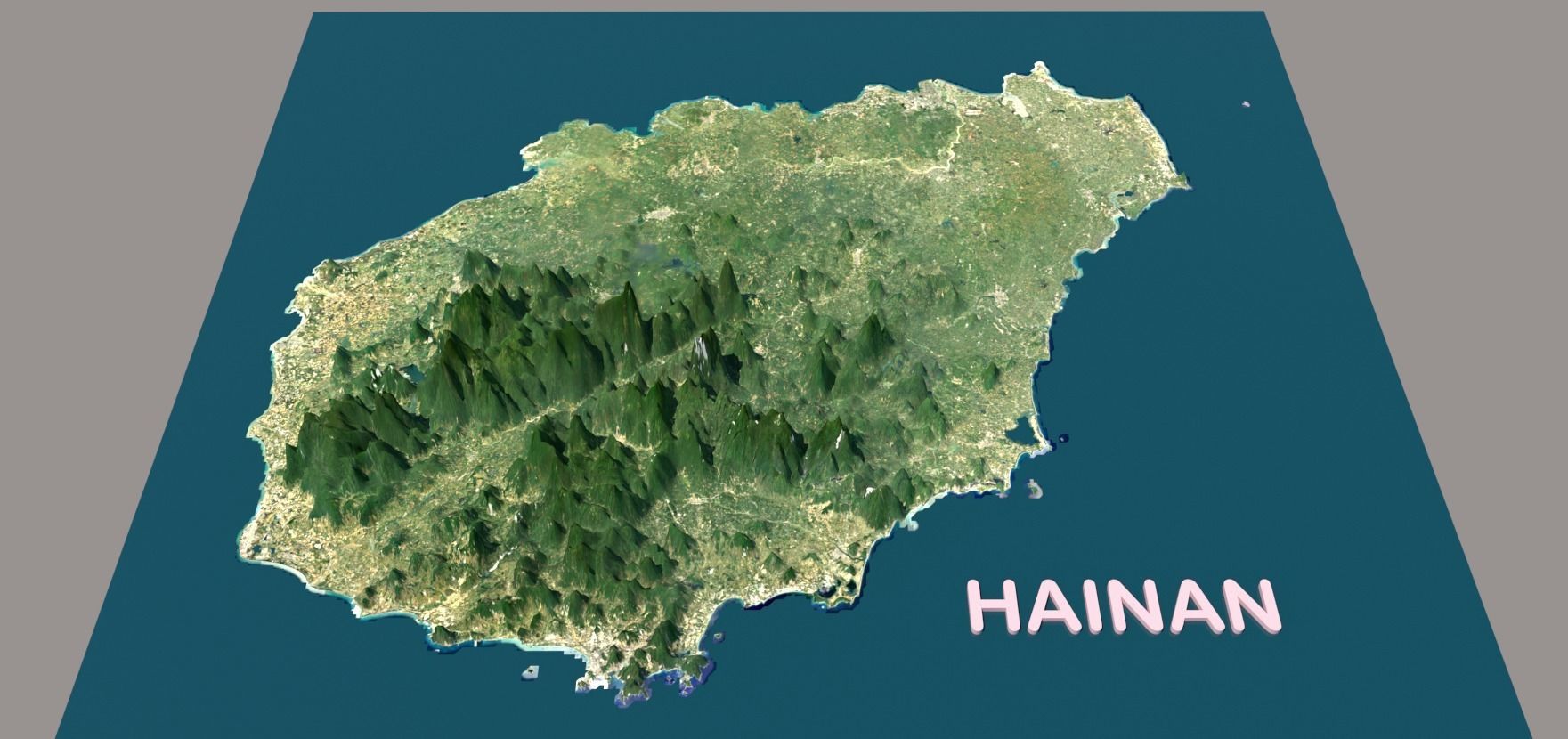Hainan island 3D Terrain Digital Elevation Model 3D model | CGTrader