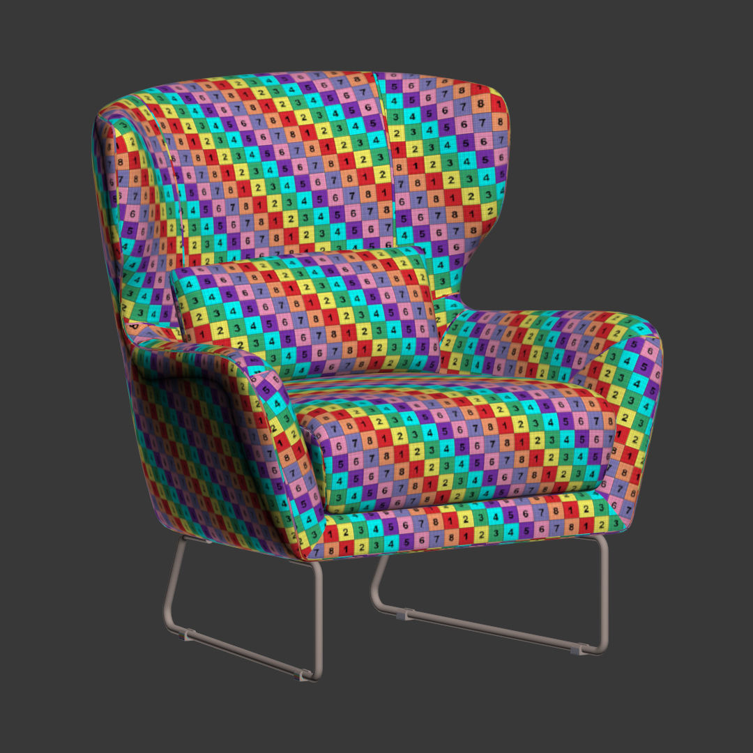 Mboise Fabric Accent Chair Macys 3D model | CGTrader