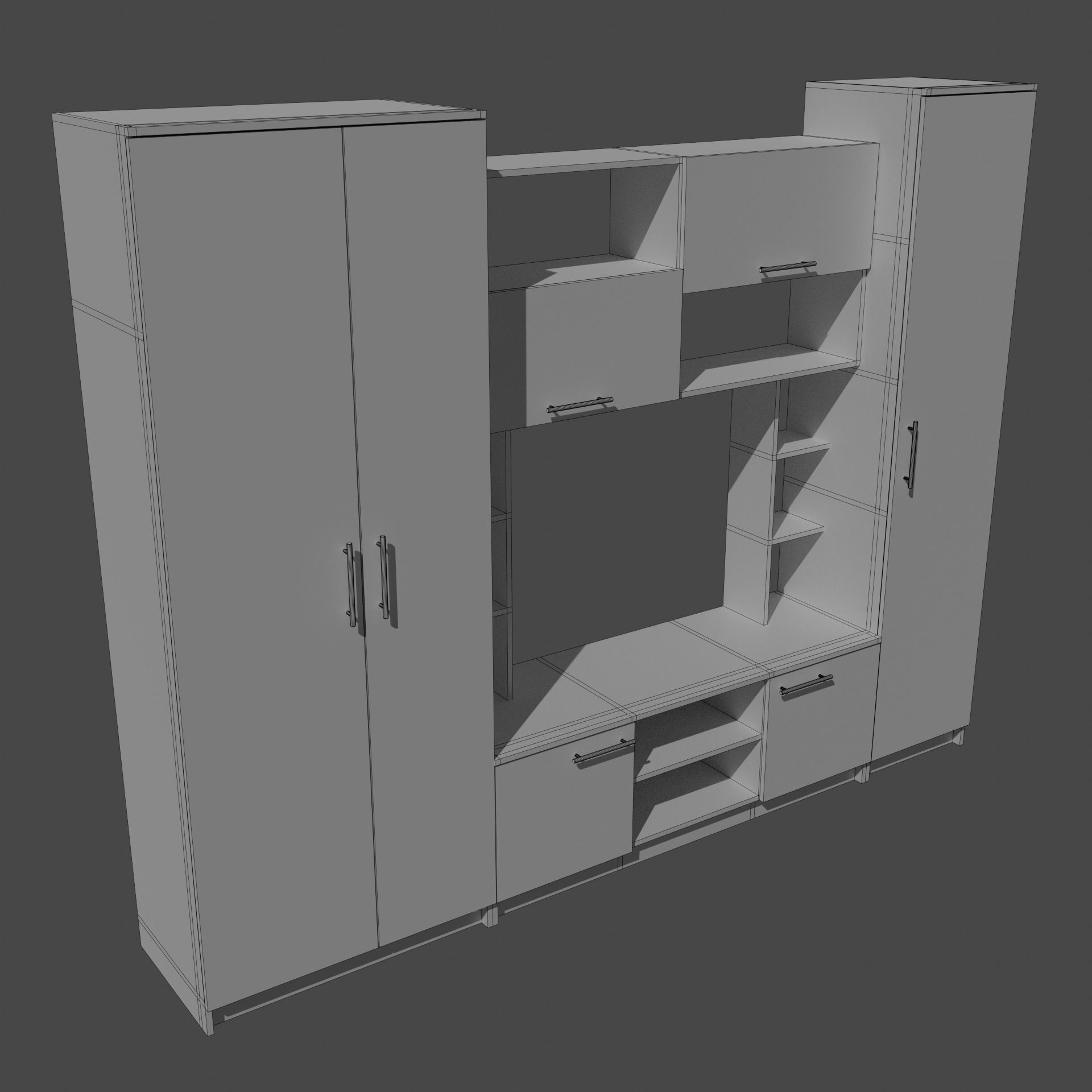 Venera living room wardrobe PBR free 3D model | CGTrader