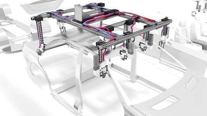 Gripper car assembly system 3D model | CGTrader