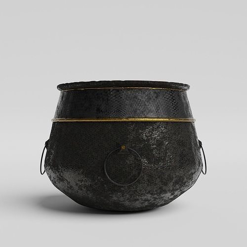 Fantasy style rusty Cauldron free 3D model | CGTrader