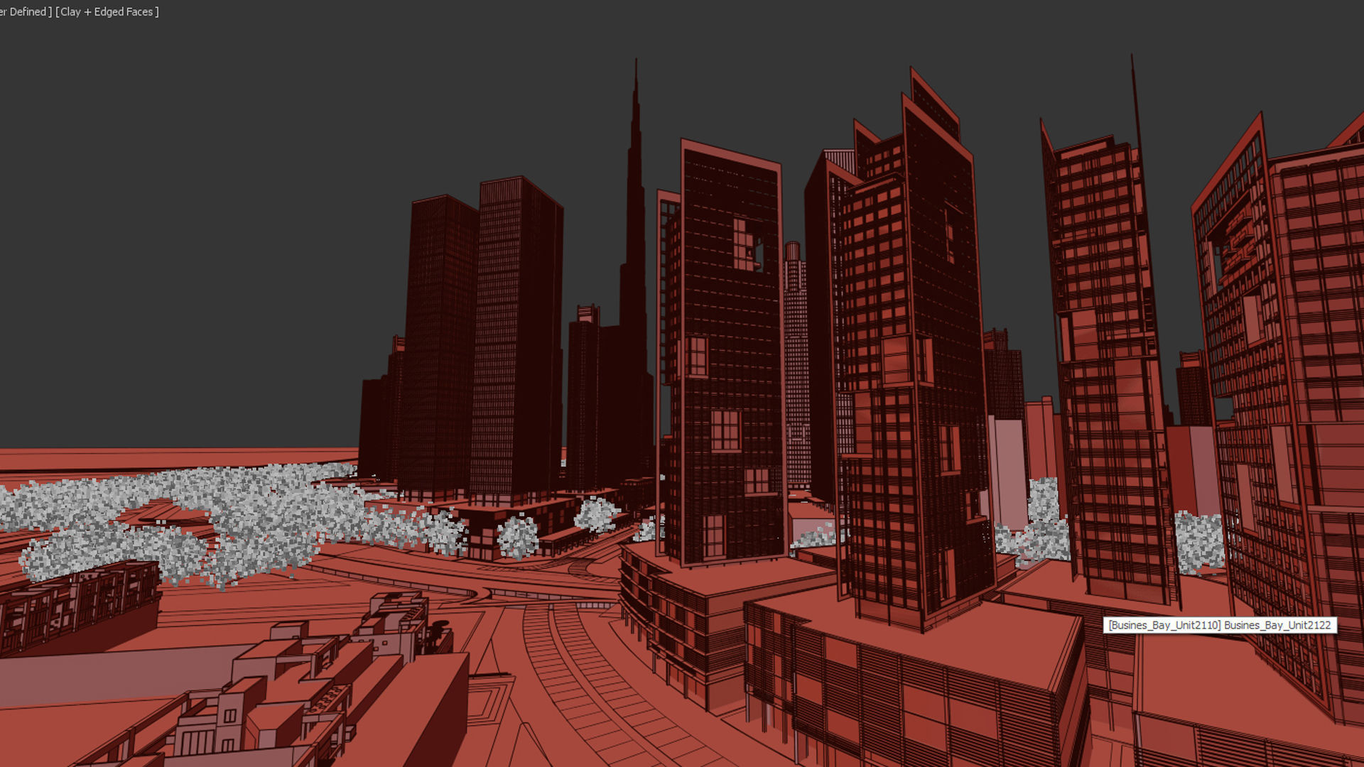 Dubai downtown - detailed with lighting setup 3D model | CGTrader