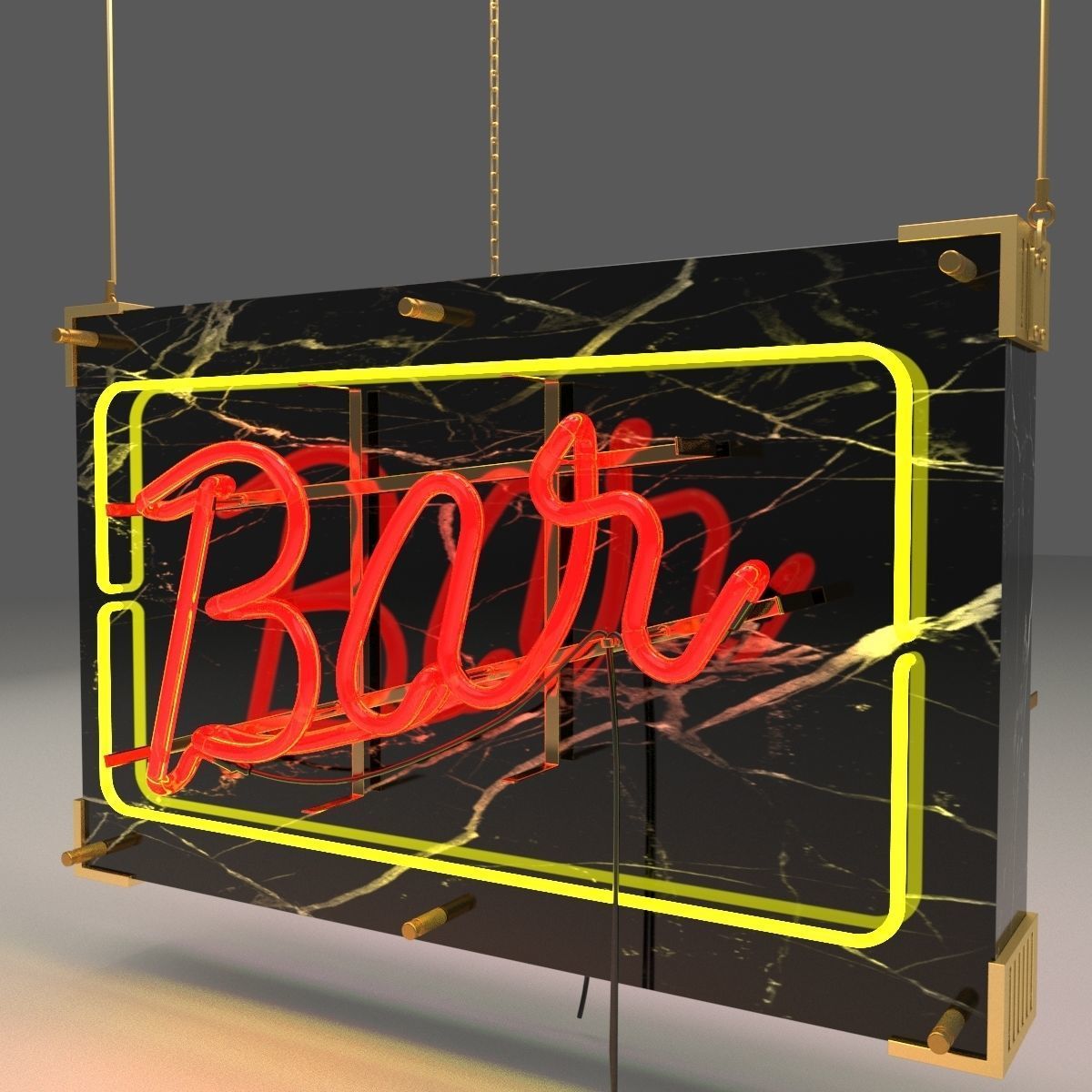 Neon sign 3D model | CGTrader