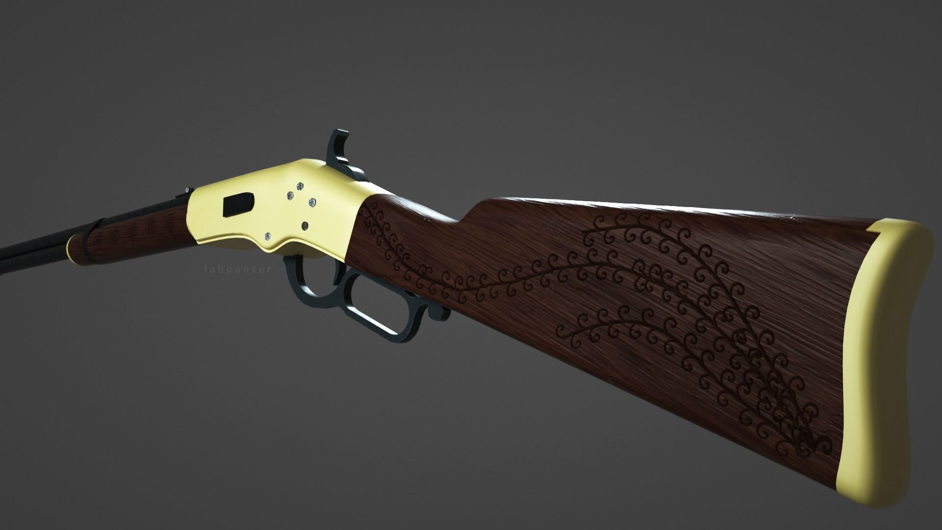 1866 Yellowboy Rifle 3D model | CGTrader