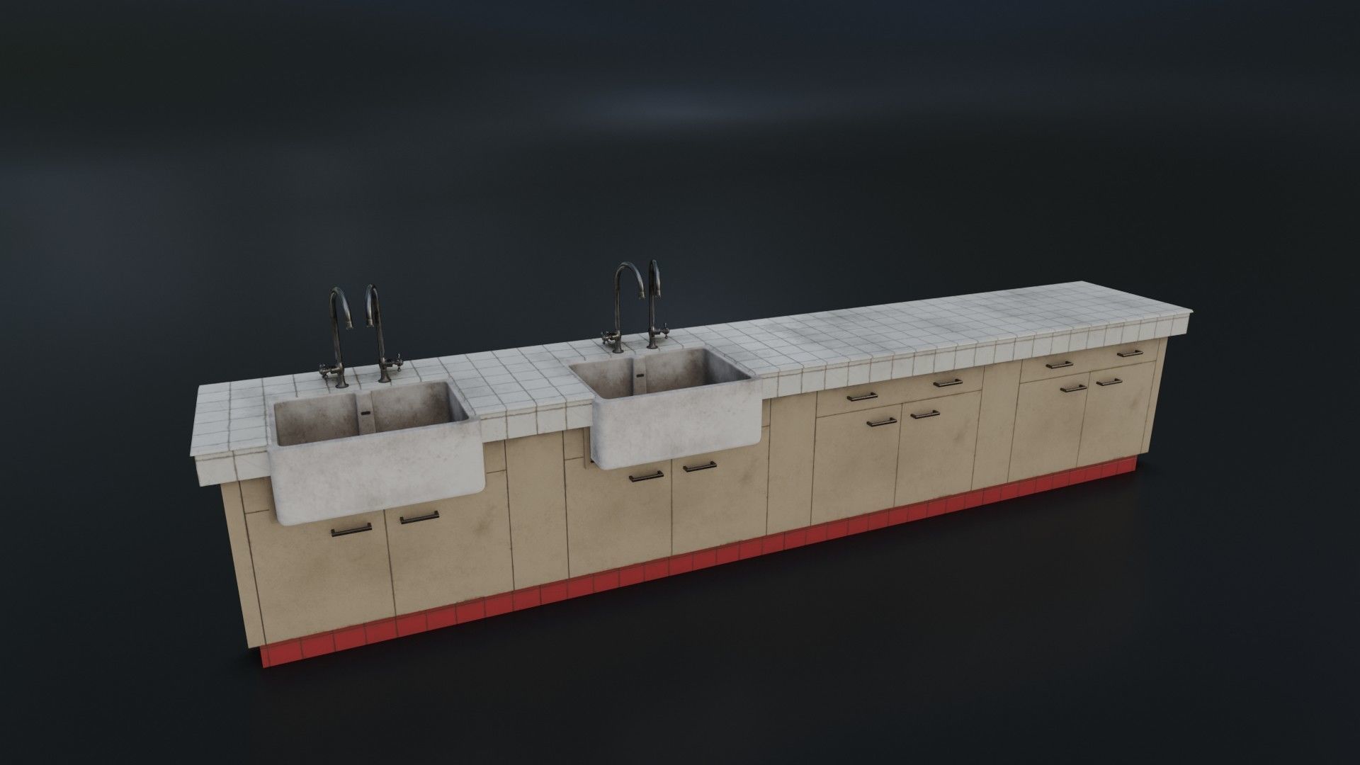 3D model Modular Dirty Kitchen Counter VR / AR / low-poly | CGTrader