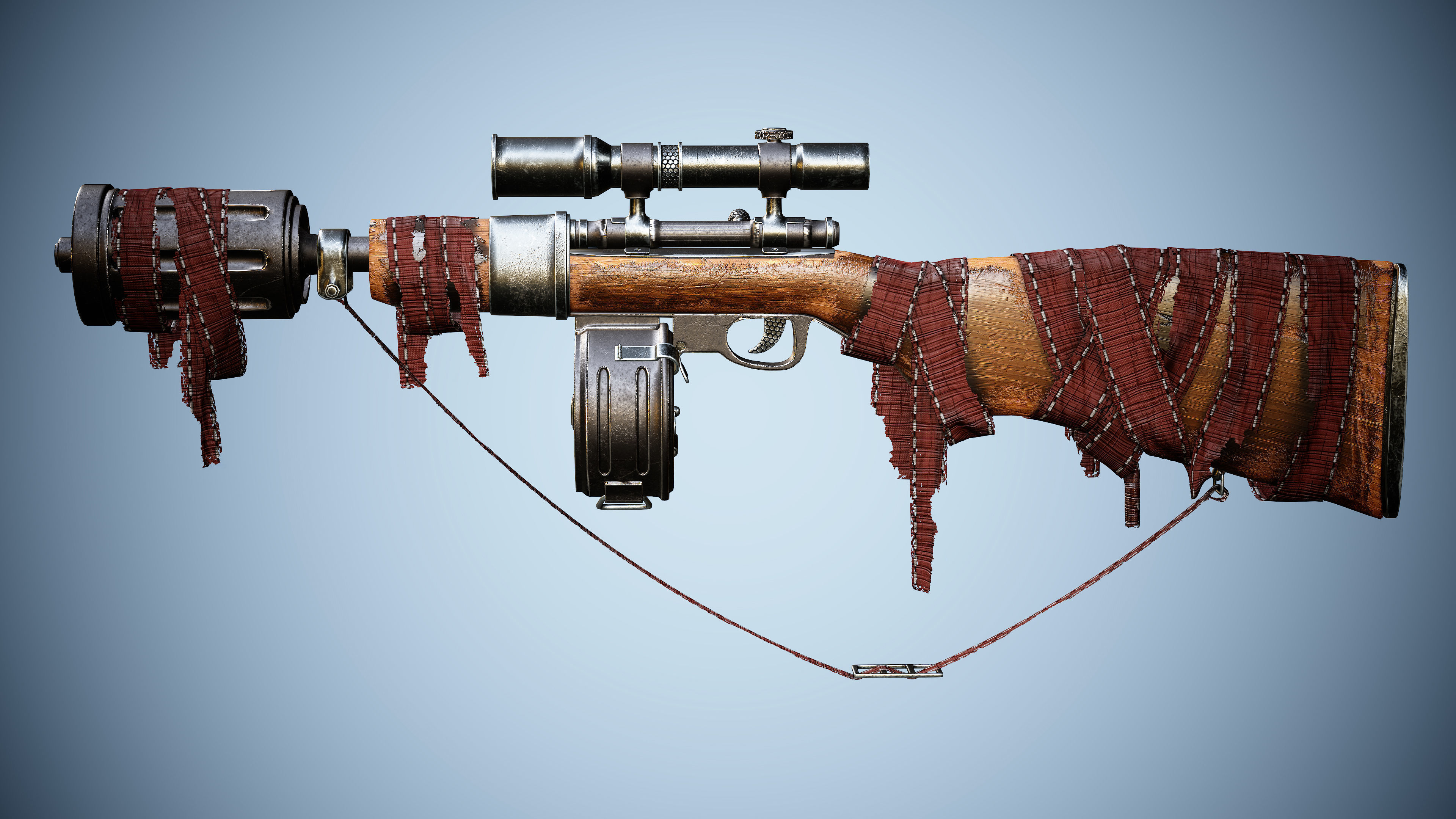 3D model Stylized Rifle 4k PBR VR / AR / low-poly | CGTrader