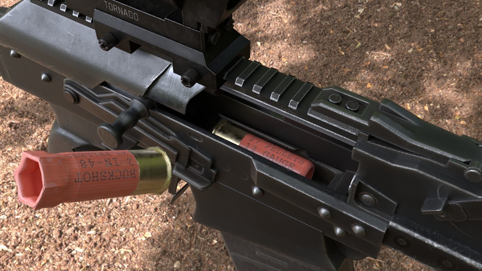 3D model ASR-12 Automatic Combat Shotgun VR / AR / low-poly | CGTrader