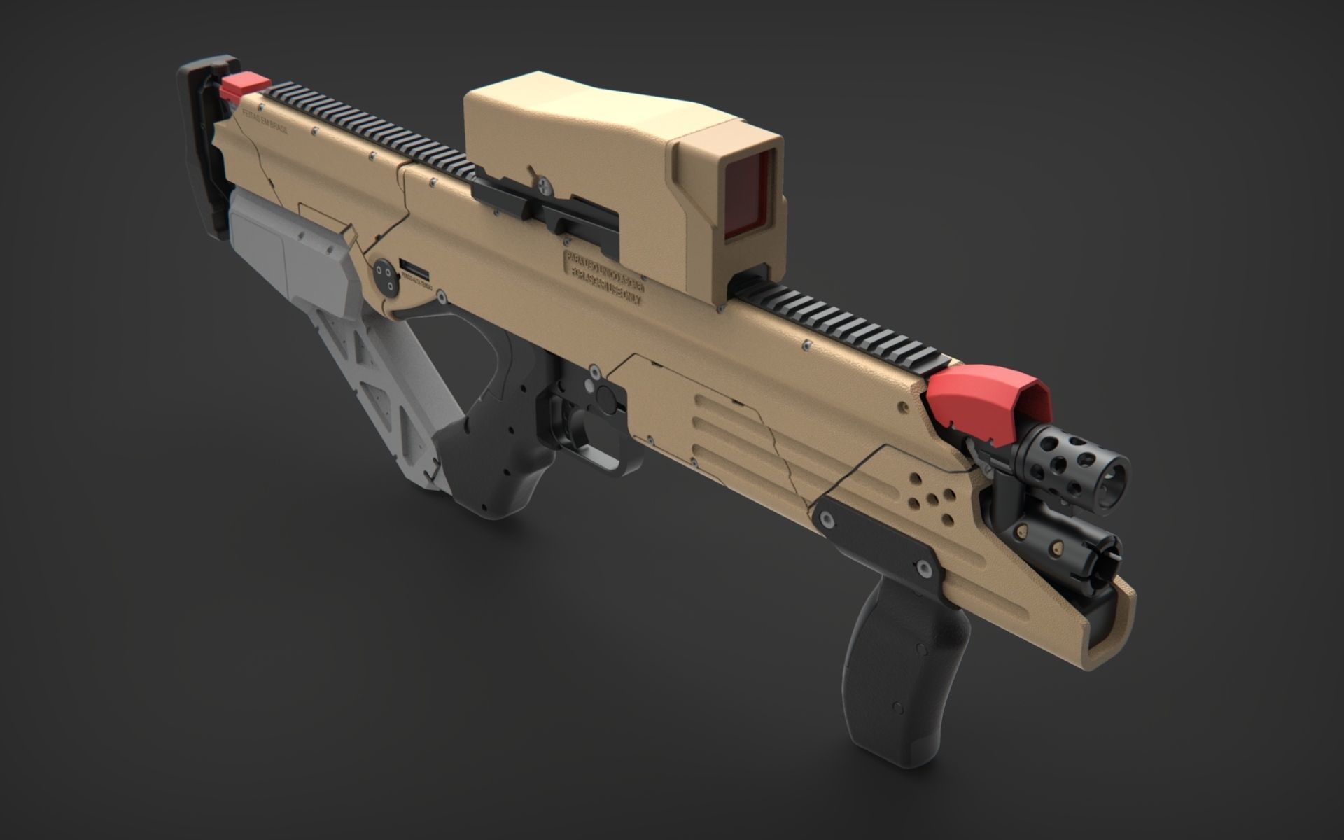 Cousar Crowe Assault Rifle 3D model | CGTrader