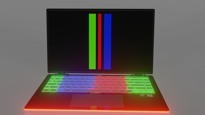 Gaming Laptop RGB free VR / AR / low-poly 3D model | CGTrader