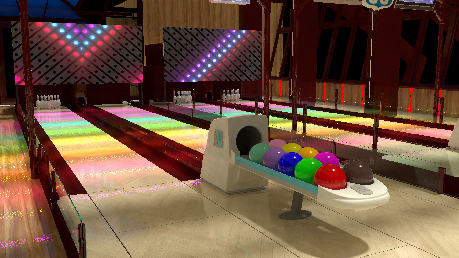 Bowling alley 3D model | CGTrader