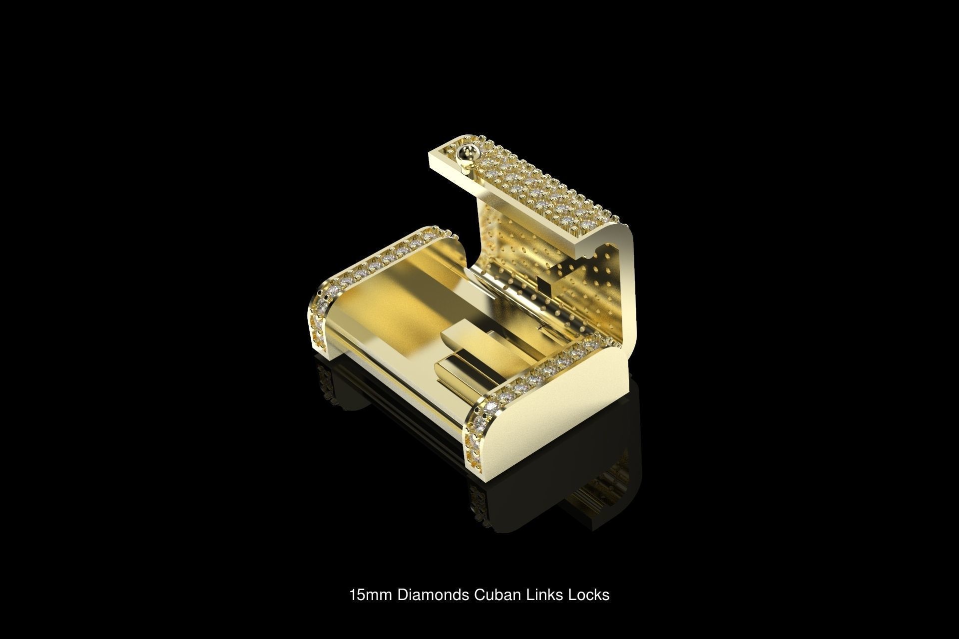 Diamonds Cuban Links Locks Pack 3D Model Collection | CGTrader