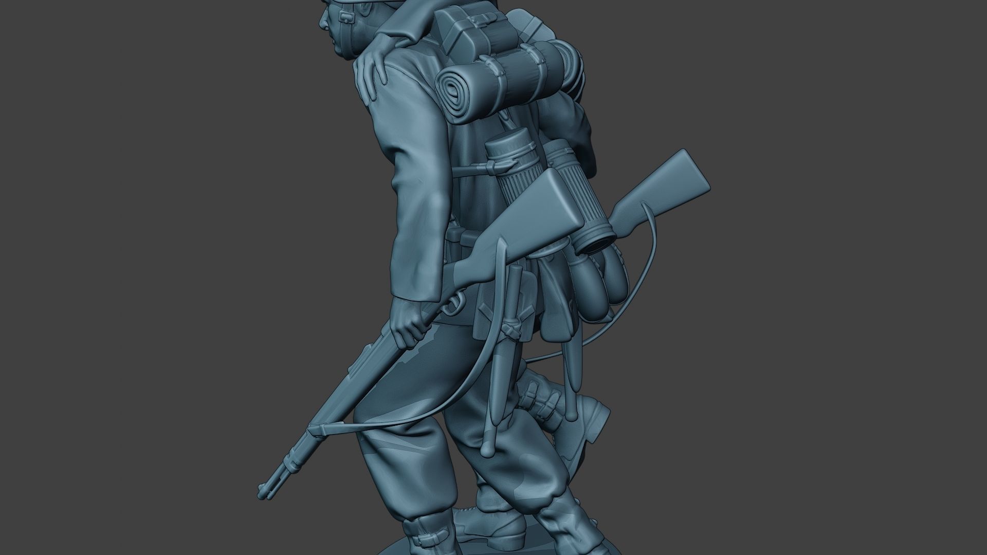 German soldier ww2 help wounded G5 3D model 3D printable | CGTrader
