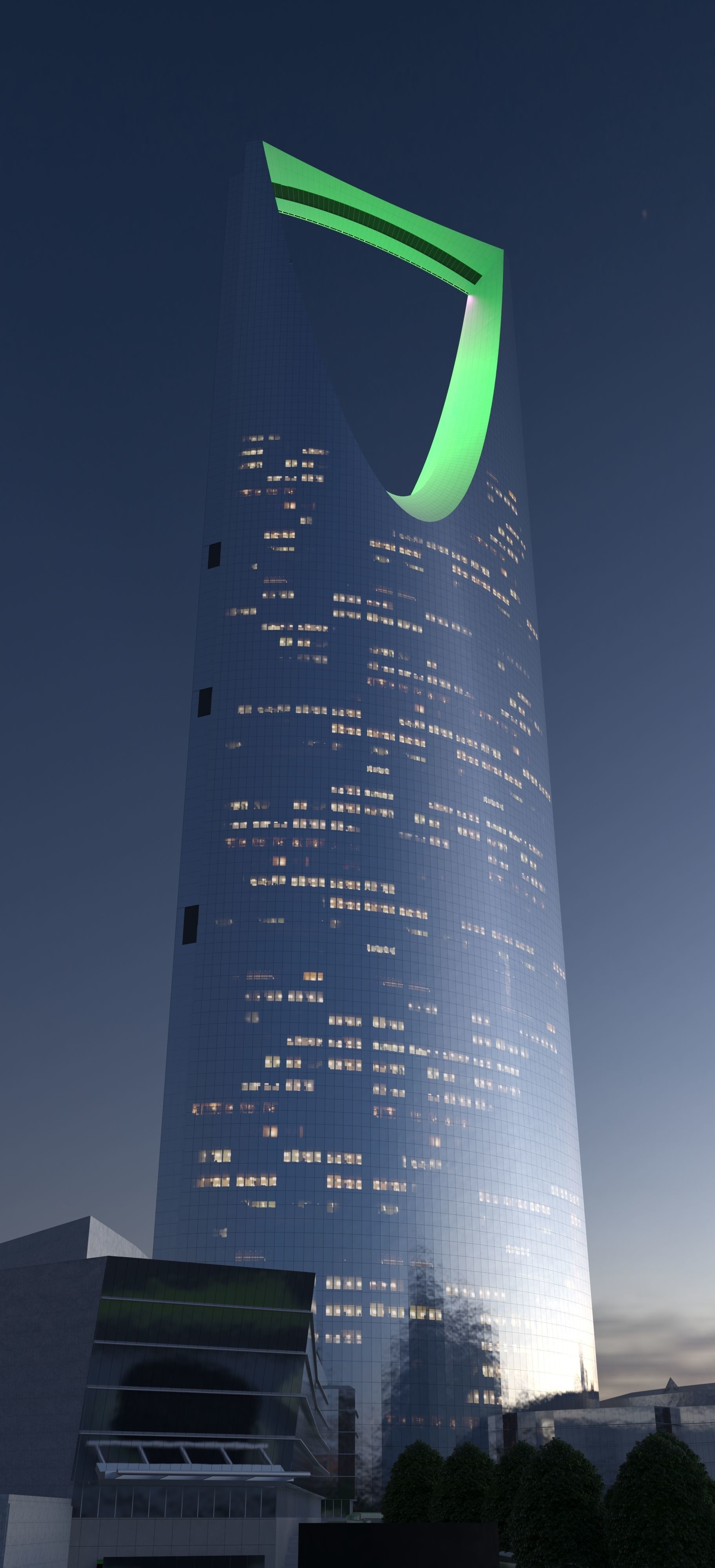 Kingdom Tower Saudi Arabia 3D model | CGTrader