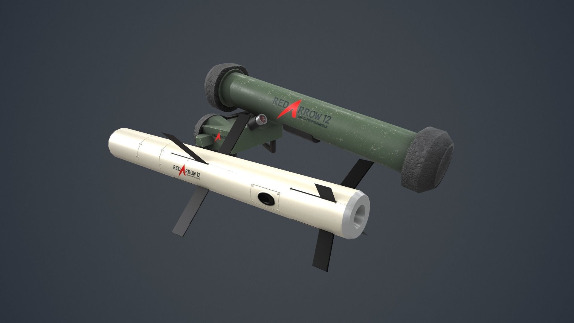 3D model HJ12 Red Arrow 12 VR / AR / low-poly | CGTrader