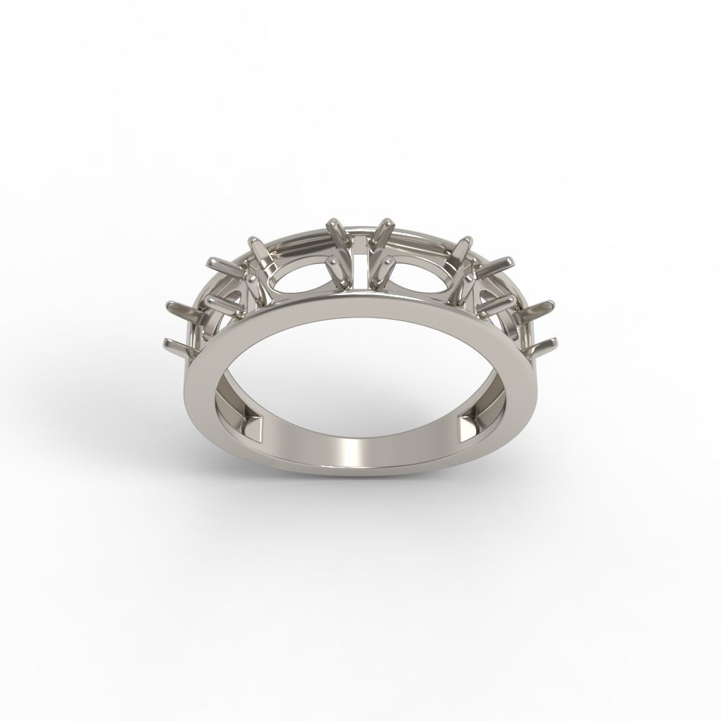 Women ring with cabochons 3dm stl vintage 3D model 3D printable | CGTrader