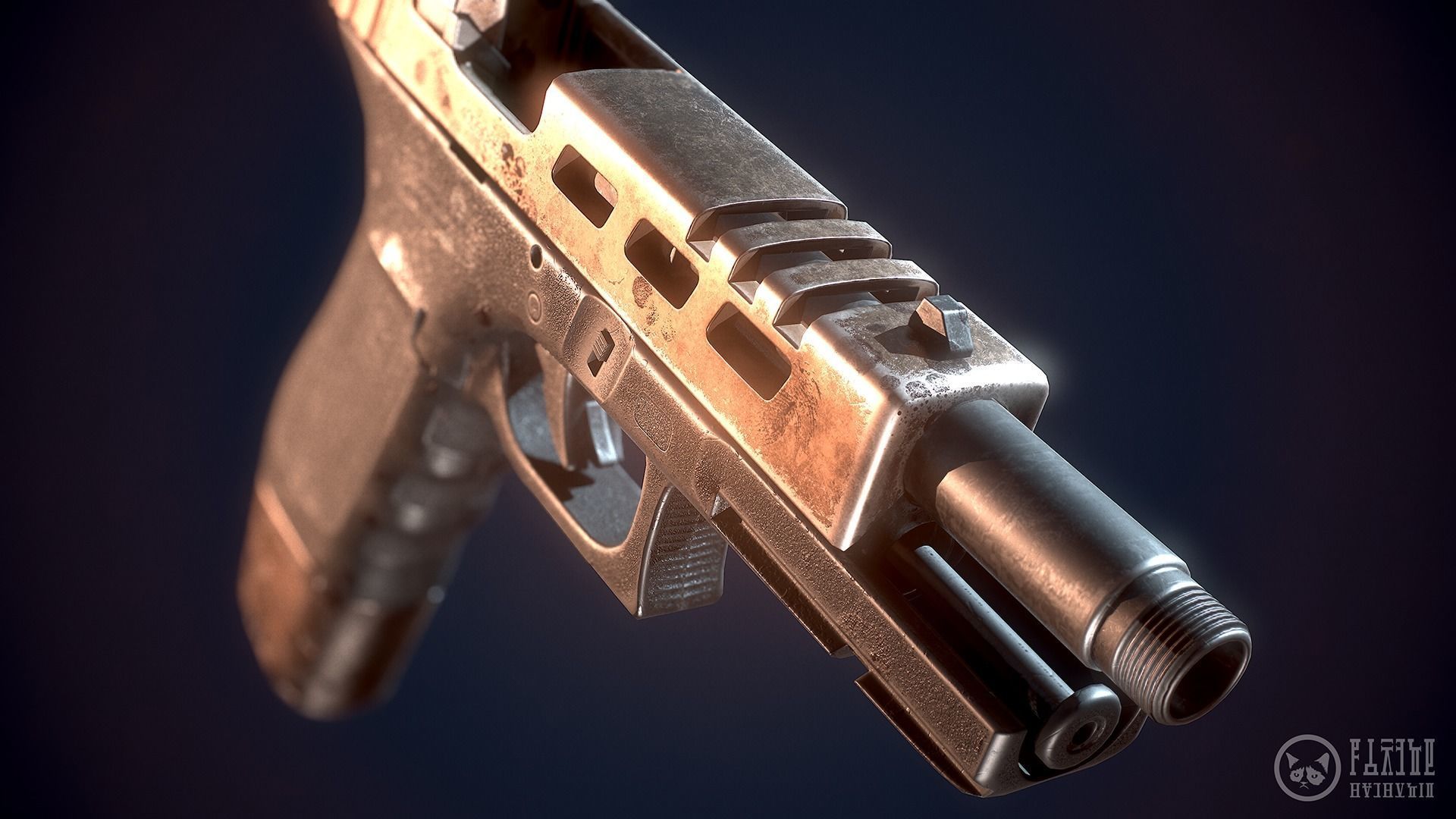 3D model Custom glock handgun VR / AR / low-poly | CGTrader