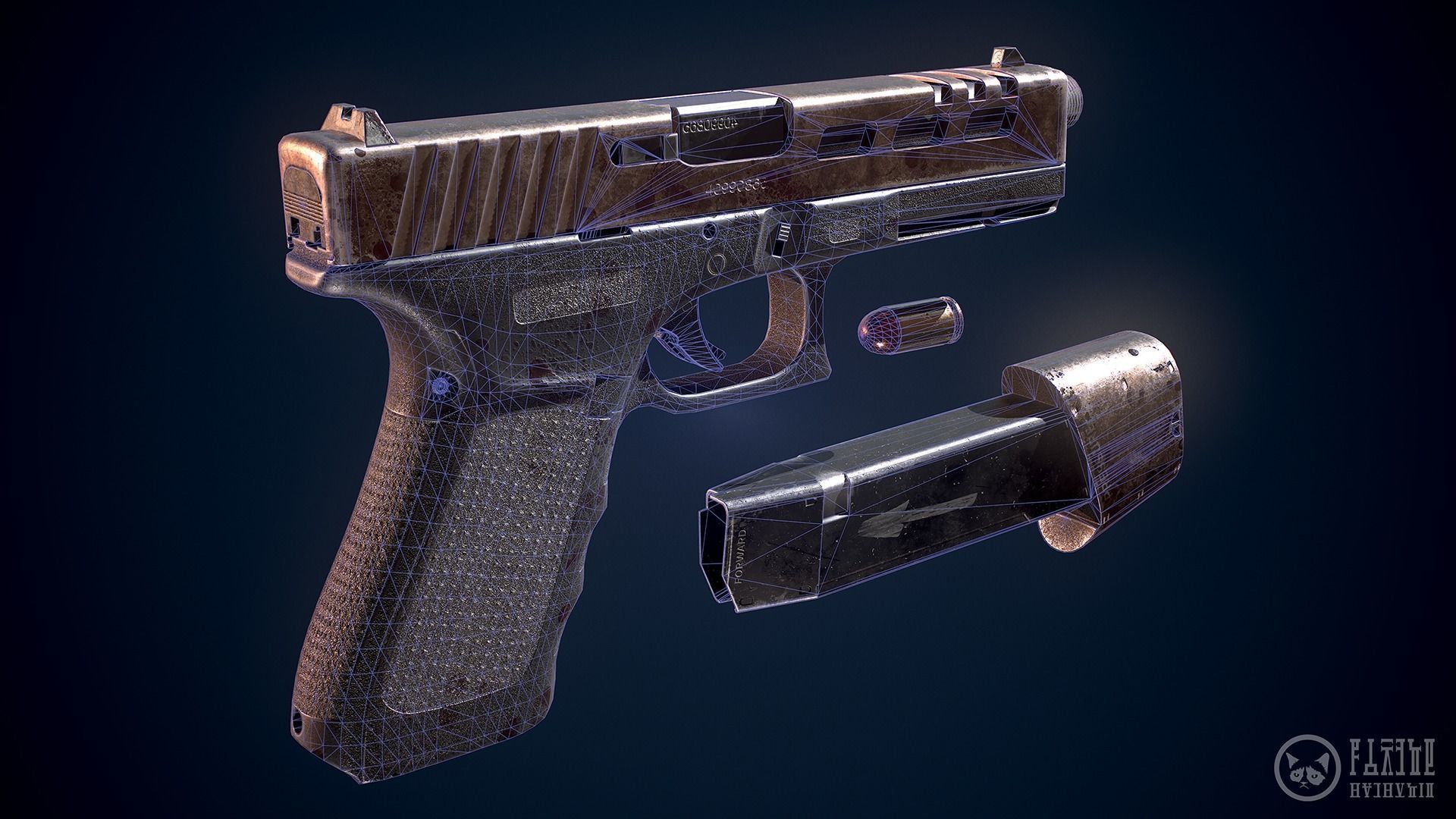 3D model Custom glock handgun VR / AR / low-poly | CGTrader