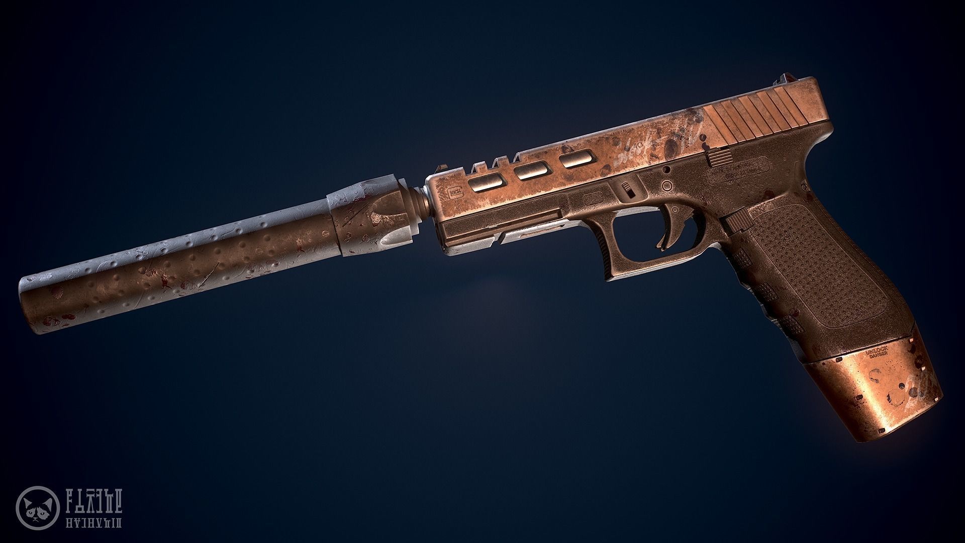 3D model Custom glock handgun VR / AR / low-poly | CGTrader