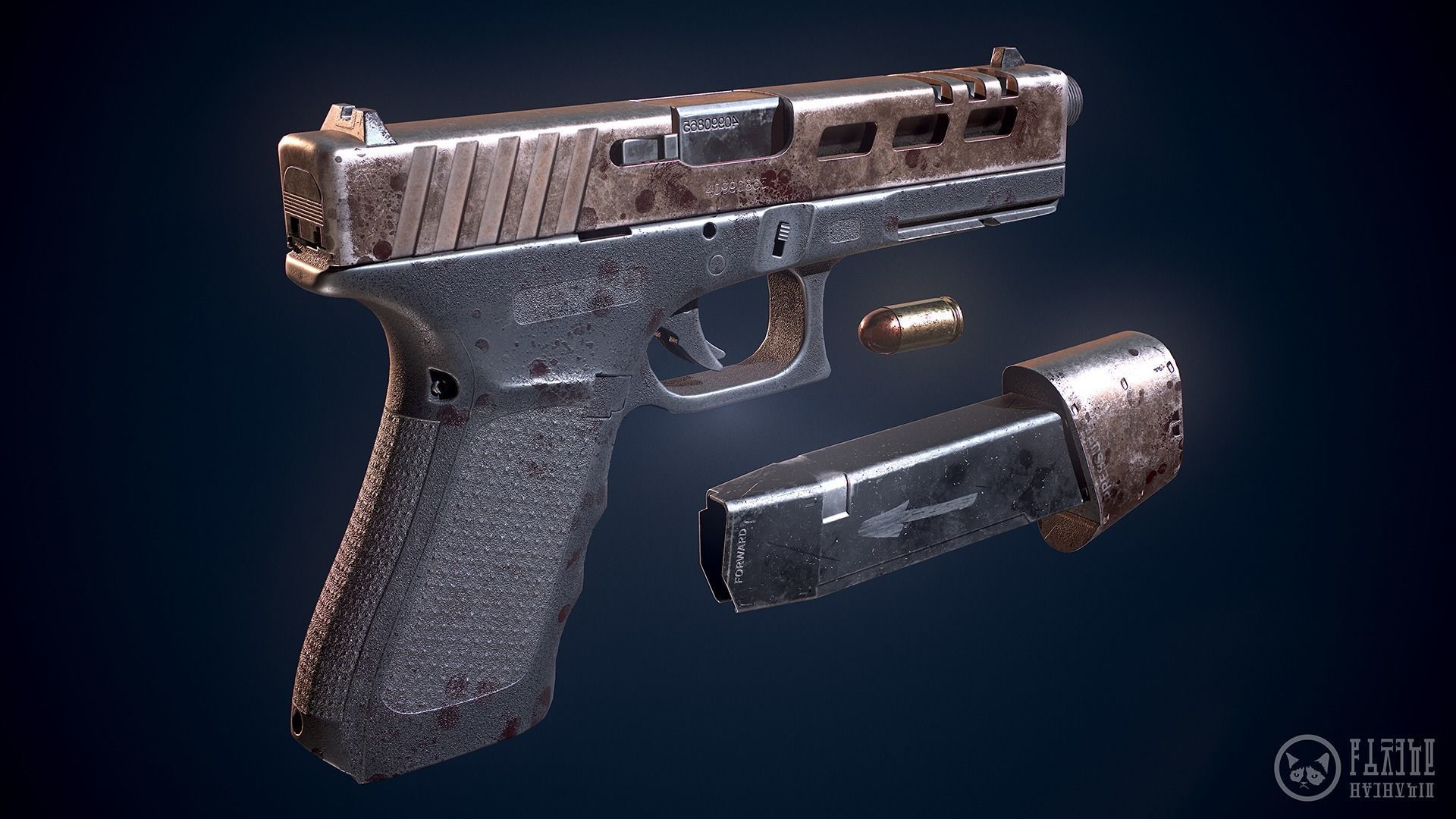 3D model Custom glock handgun VR / AR / low-poly | CGTrader