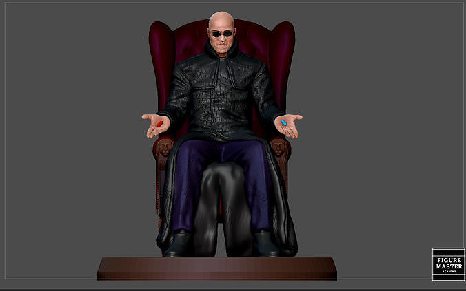 MORPHEUS MATRIX STATUE MOVIE CHARACTER MAN 3D model 3D printable | CGTrader