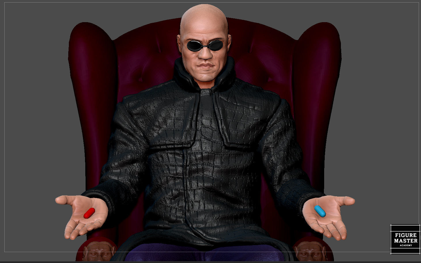 MORPHEUS MATRIX STATUE MOVIE CHARACTER MAN 3D model 3D printable | CGTrader
