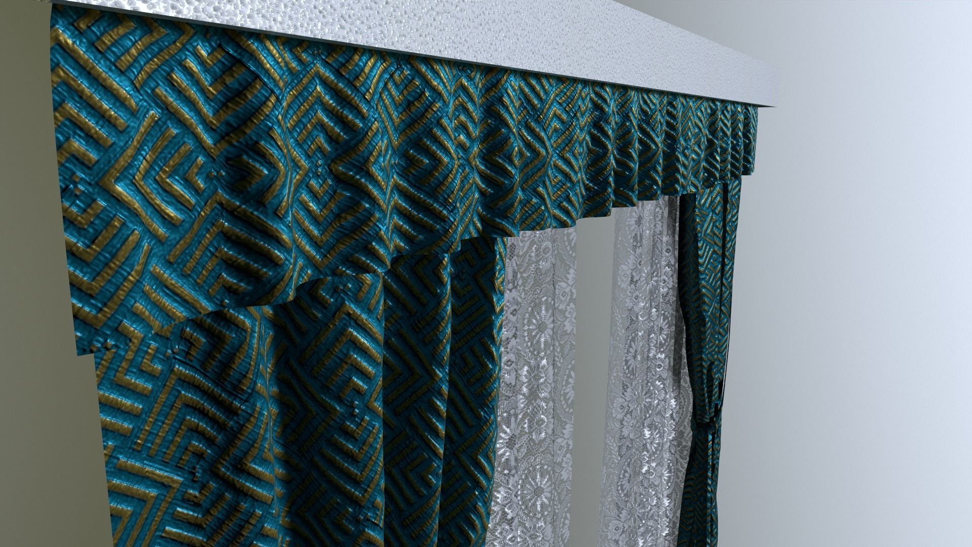 Curtain PBR 3d model 3D model | CGTrader