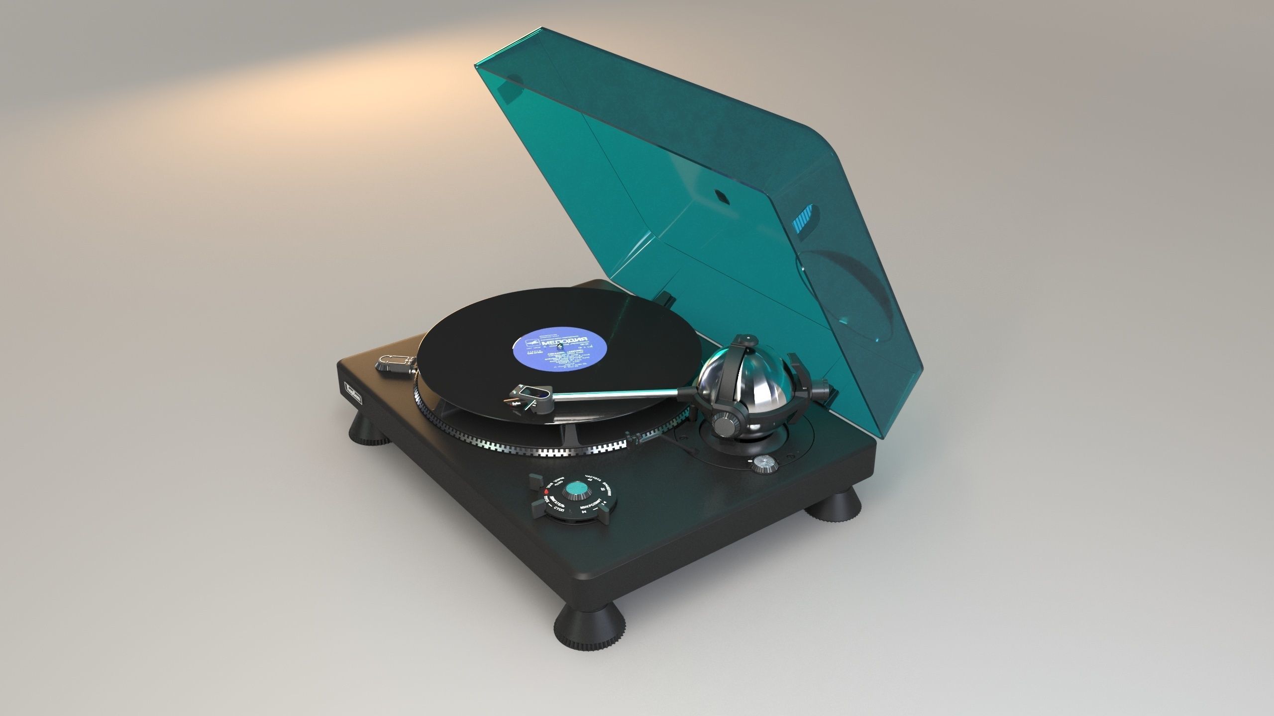 Korvet 038 Soviet turntable 3D model | CGTrader
