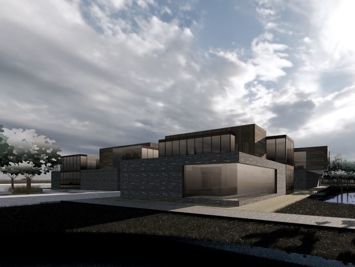 Waterfront Commercial Complex 3D model | CGTrader