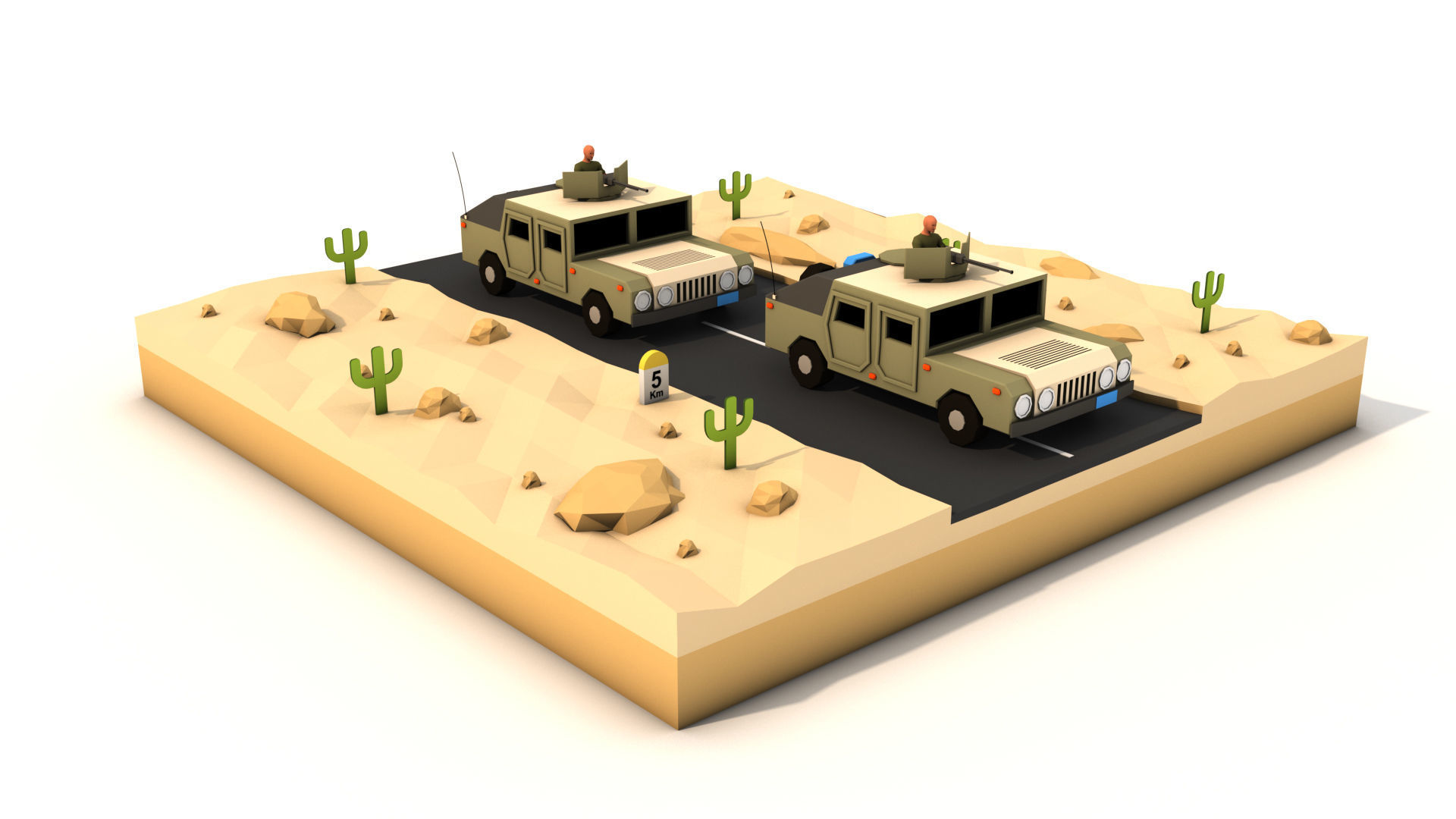 3D model Polygon Military Combo Pack VR / AR / low-poly | CGTrader