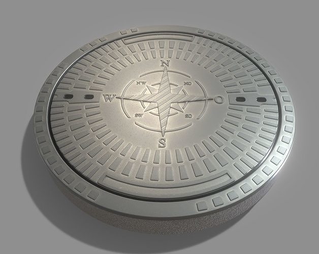 Sewer Cover 4 Textured High-Poly Version 3D model | CGTrader