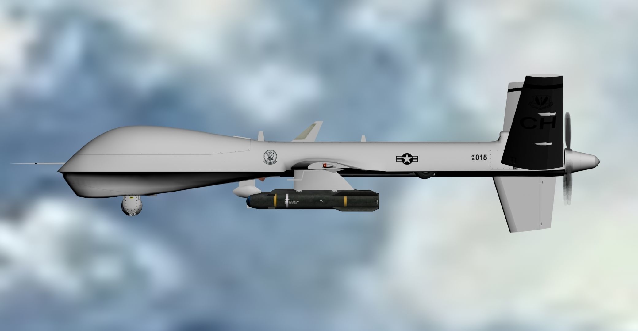 MQ-9 Reaper 3D model animated | CGTrader
