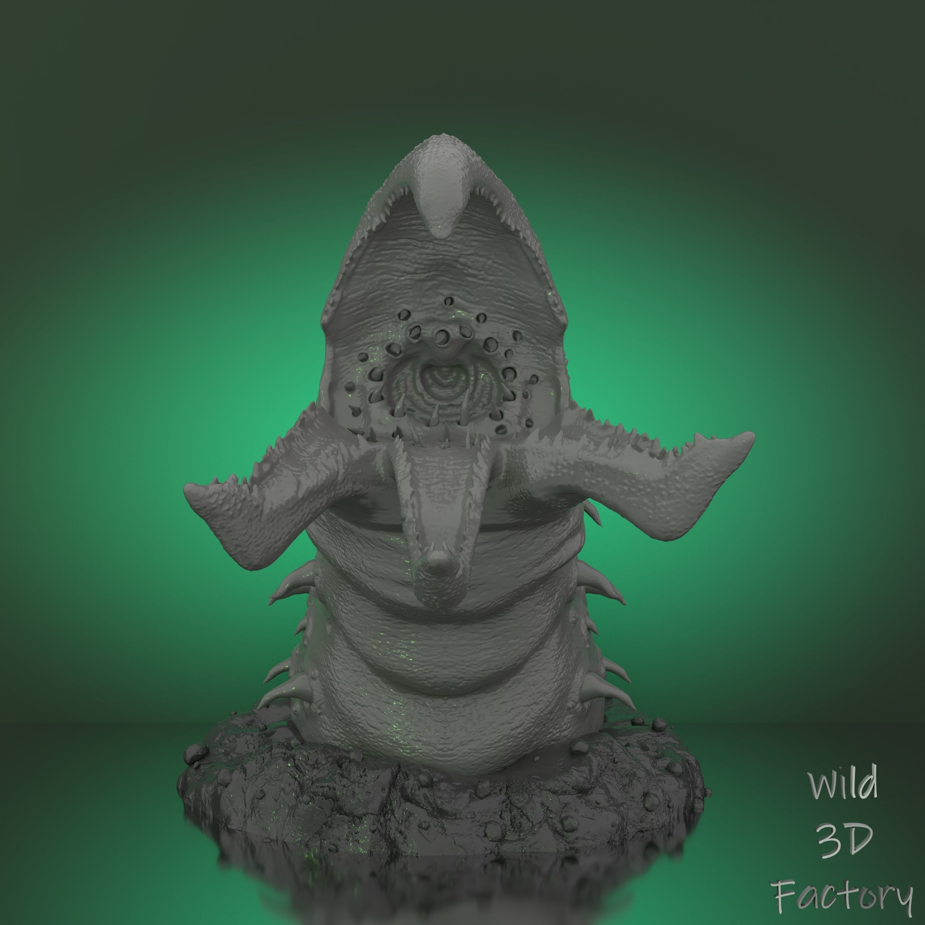 TREMORS Graboid Statue - - 3D Print Model FanMade STL Figurine 3D model ...